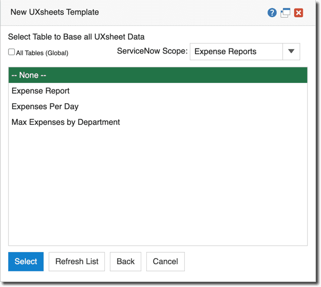 UXsheets - Creating a New Template
